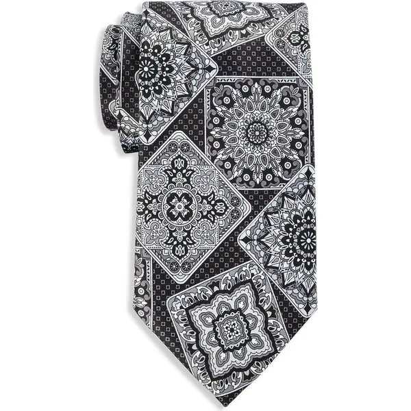 SYNRGY BY DXL Abstract Printed Neck Tie - Black