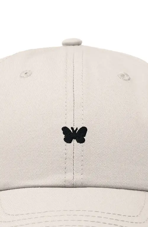 DALIX Lil Butterfly Baseball Cap - Beige
