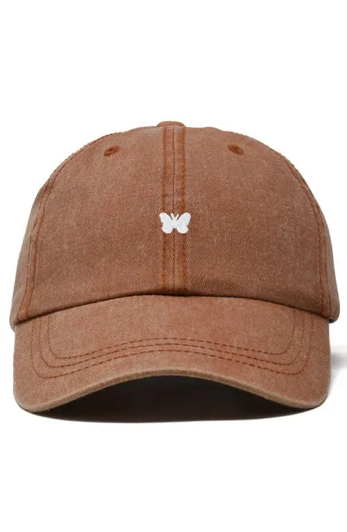DALIX Lil Butterfly Baseball Cap - Washed Orange