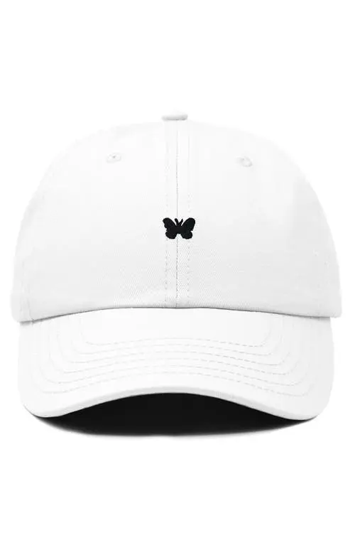 DALIX Lil Butterfly Baseball Cap - White
