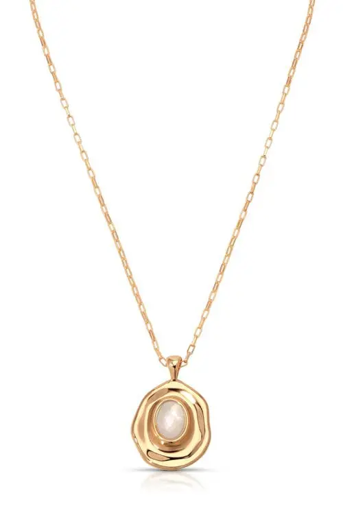 Ettika Seastone Pendant Necklace - Mother Of Pearl