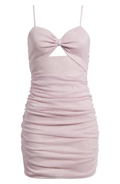 JUMP APPAREL Glitter Bow Cutout Minidress