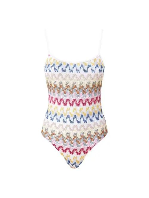 Missoni Lame Viscose Lace One-piece Swimsuit