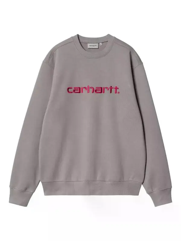 Carhartt Work In Progress Logo-embroidered Sweatshirt - Grey