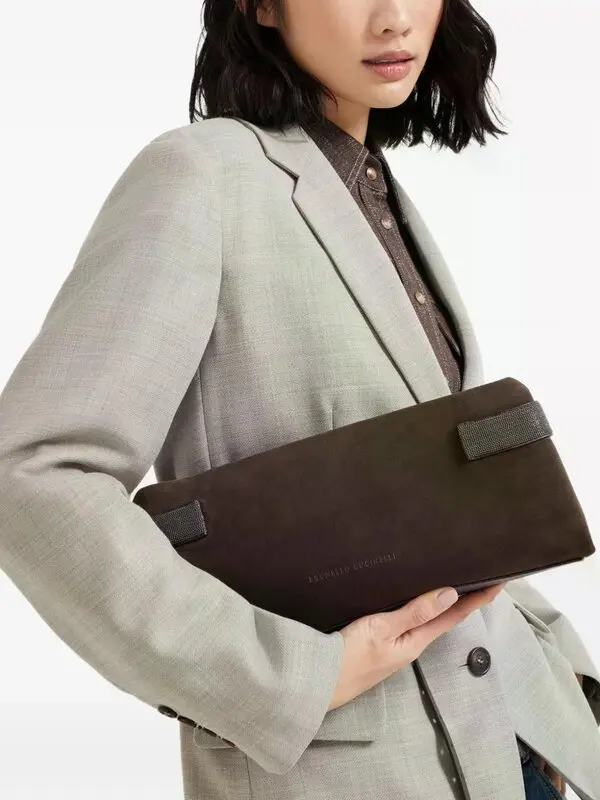 Brunello Cucinelli Essence Clutch - Brown