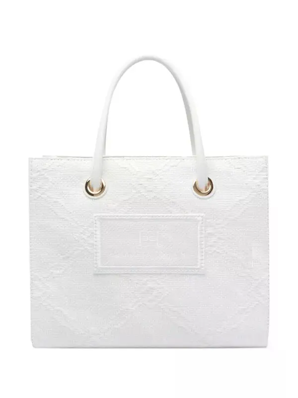 Elisabetta Franchi Logo-appliqué Tote Bag - White