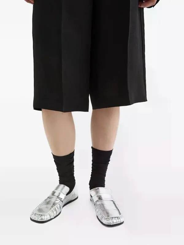 JIL SANDER Metallic Loafers - Grey