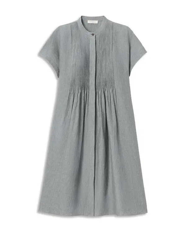 Buy Lafayette 148 New York Linen Dress - Blue Dust Melange At 60% Off |  Editorialist