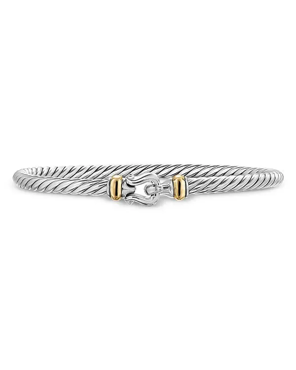 David Yurman Cable Flex Buckle Bracelet - Silver/gold