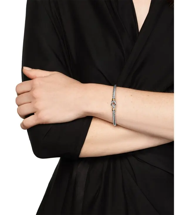 David Yurman Cable Flex Buckle Bracelet - Silver/gold