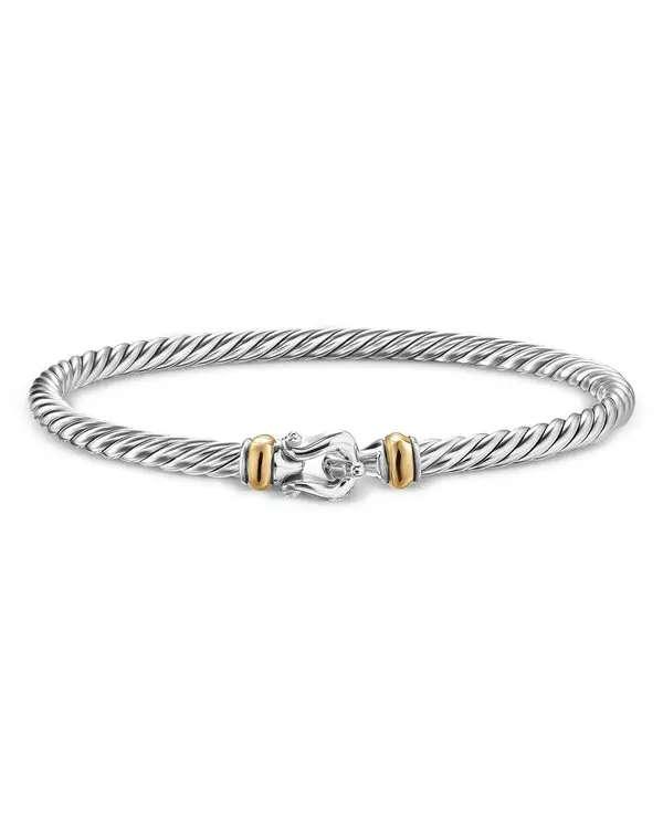 David Yurman Cable Flex Buckle Bracelet - Silver/gold