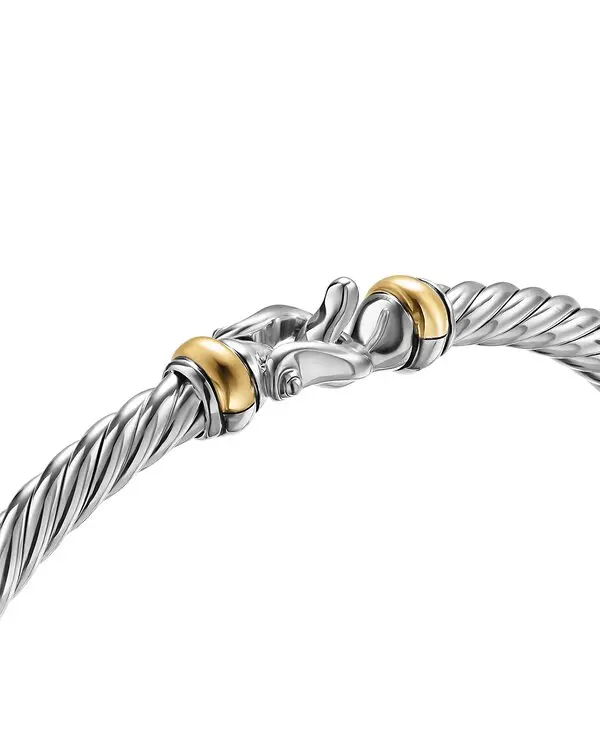 David Yurman Cable Flex Buckle Bracelet - Silver/gold