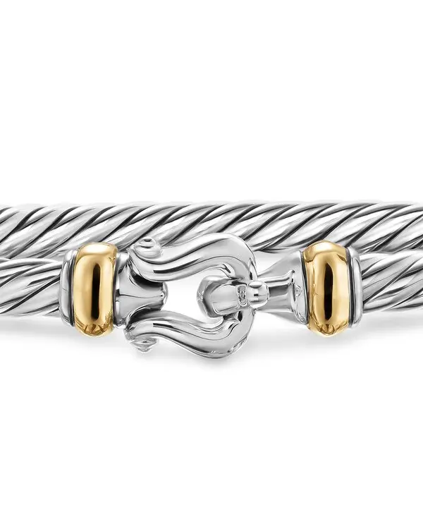 David Yurman Cable Flex Buckle Bracelet - Silver/gold