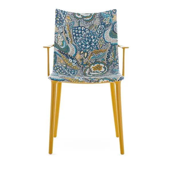 KARTELL H. H.h. Upholstered Fabric Chair - Mustard/ink-ochre
