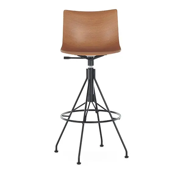KARTELL C. Koya Stool - Dark Wood/black