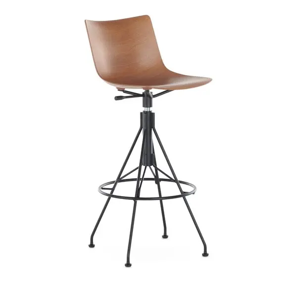 KARTELL C. Koya Stool - Dark Wood/black