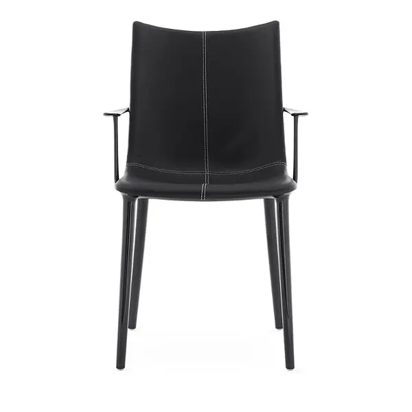 KARTELL H. H.h. Leather Chair - Black/black