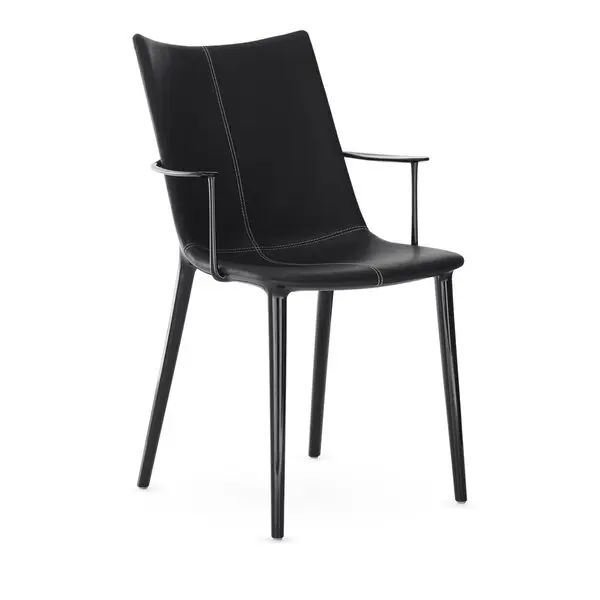 KARTELL H. H.h. Leather Chair - Black/black