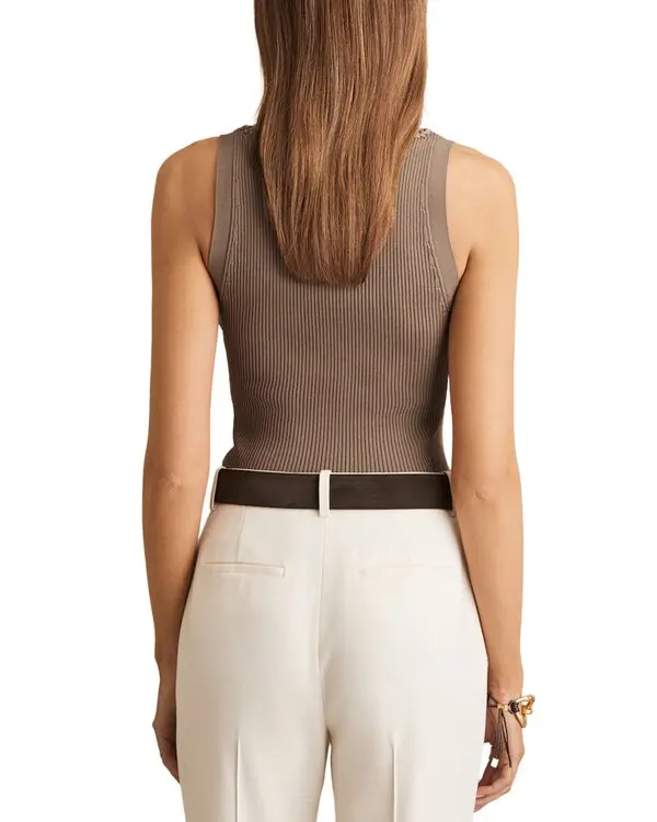 REISS Lanette Craft Stitch Vest Top
