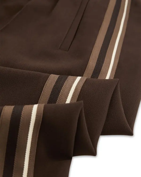 REISS Side Stripe Wide Leg Pants - Chocolate