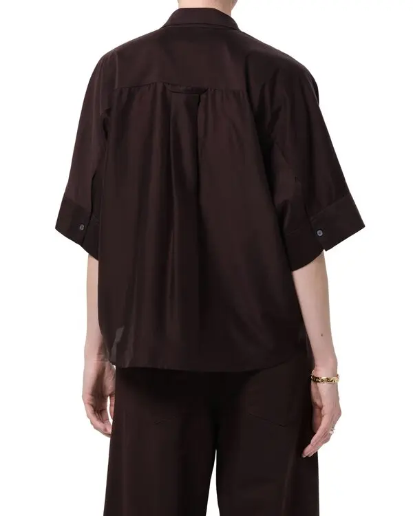 Citizens Of Humanity Claire Lace Trim Shirt - Chocolate