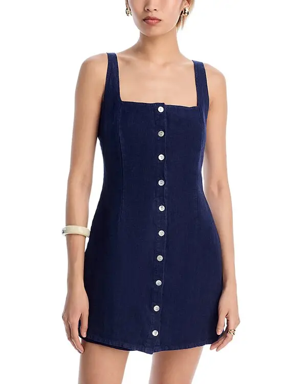 Bella Dahl Square Neck Button Front Mini Dress