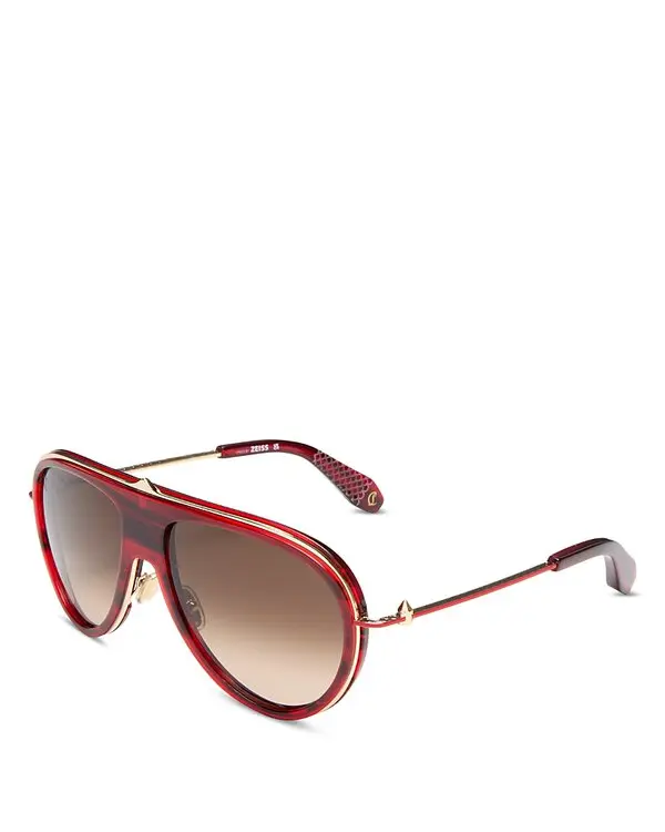 CHRISTIAN LOUBOUTIN Pilot Sunglasses 61mm - Red/brown