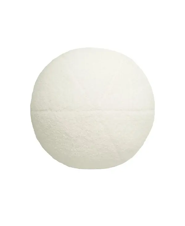 TOV FURNITURE Boba Faux Shearling 9 Ball Pillow - Cream
