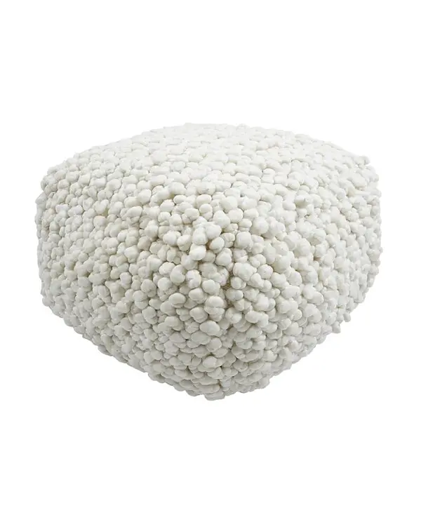 TOV FURNITURE Cathy Woven Pouf - Cream