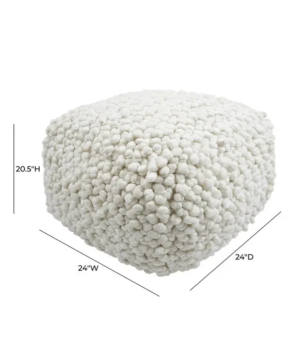 TOV FURNITURE Cathy Woven Pouf
