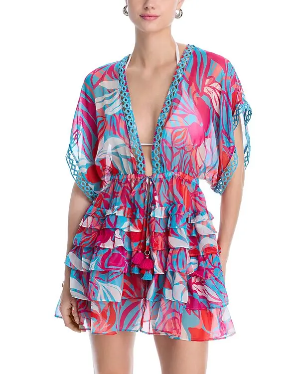 Ramy Brook Marisa Swim Cover-up Dress - Flame Multi