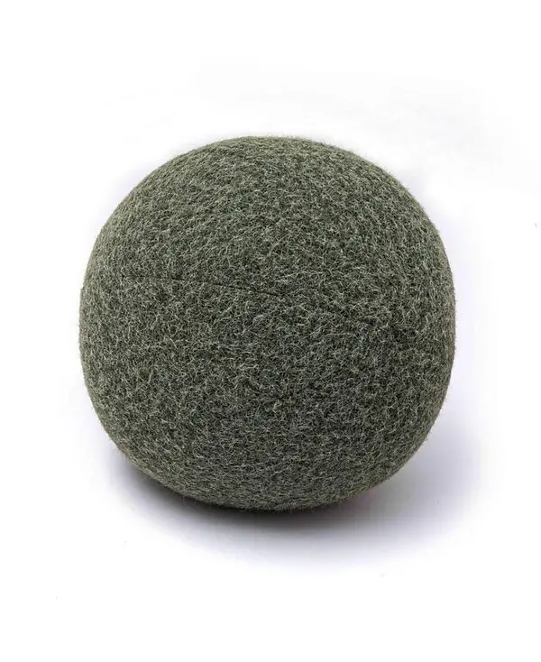 TOV FURNITURE Boba Long Faux Mohair 14 Ball Pillow - Green