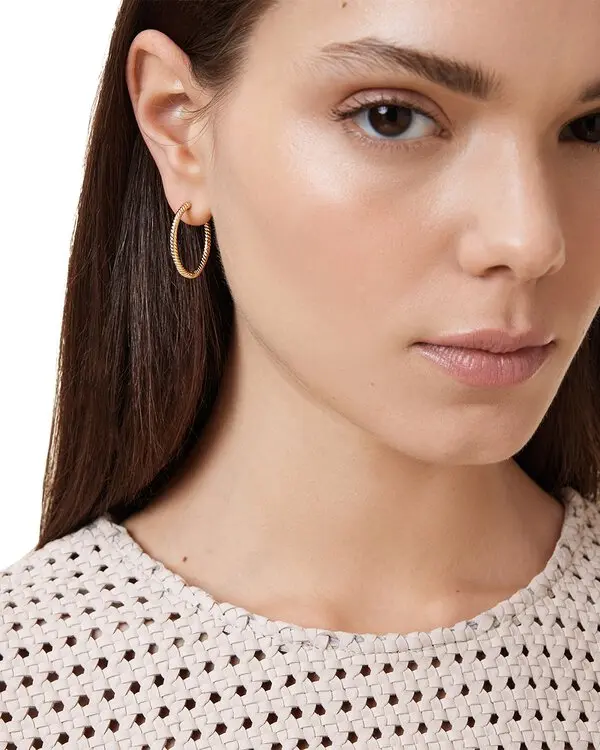 ALLSAINTS Rope Chain Hoop Earrings