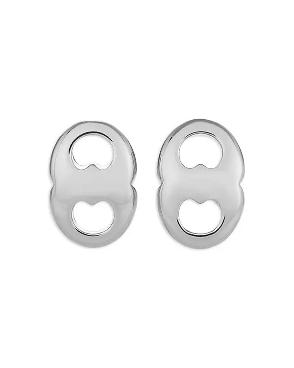 Tory Burch Gemini Link Stud Earrings - Silver