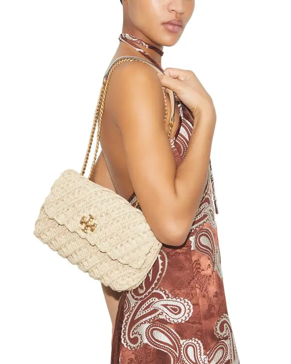 Tory Burch Kira Crochet Small Convertible Crossbody - Natural