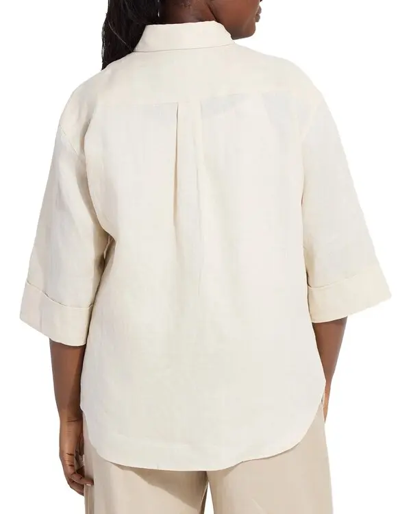 Lyssé Roxanna Linen Embroidered Shirt