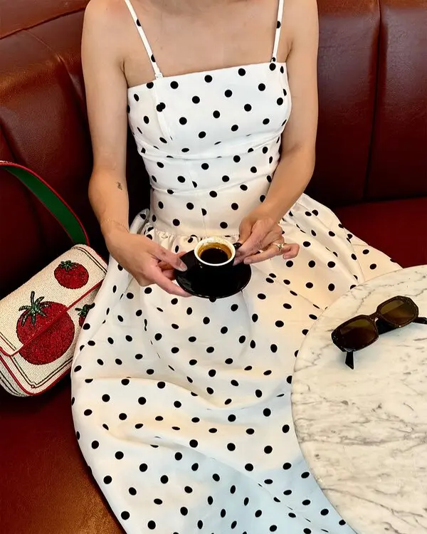 French Connection Polka Dot Midi Dress