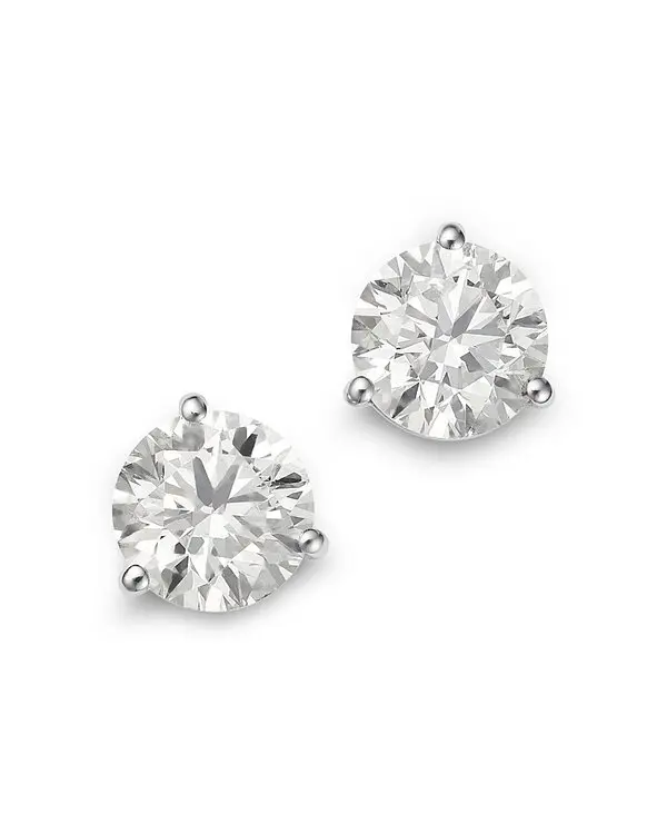 Bloomingdale'S 2.40 Tcw Diamond Stud Earrings In 14k Gold - White
