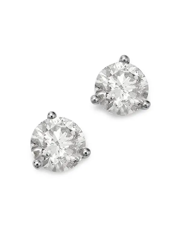 Bloomingdale'S Luxe Collection 14k Gold Diamond Stud Earrings 4.0 Tcw - White