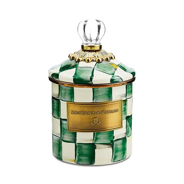 MACKENZIE-CHILDS Emerald Check Demi Canister - No Color