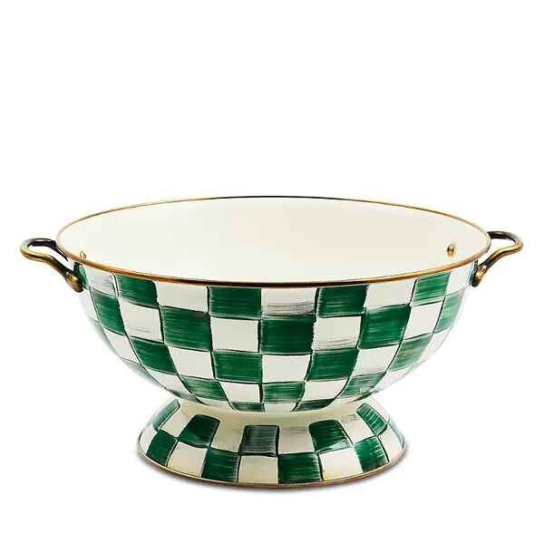 MACKENZIE-CHILDS Emerald Check Everything Bowl - No Color