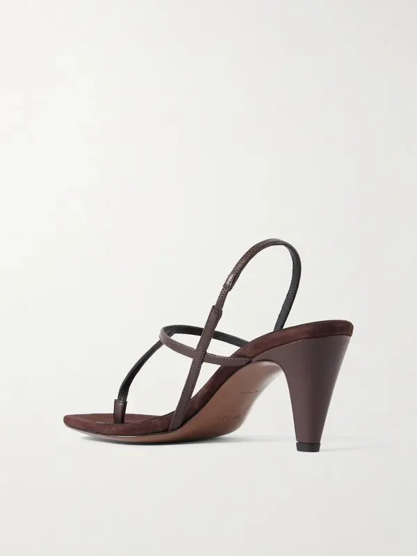 NEOUS Leather Slingback Sandals - Brown