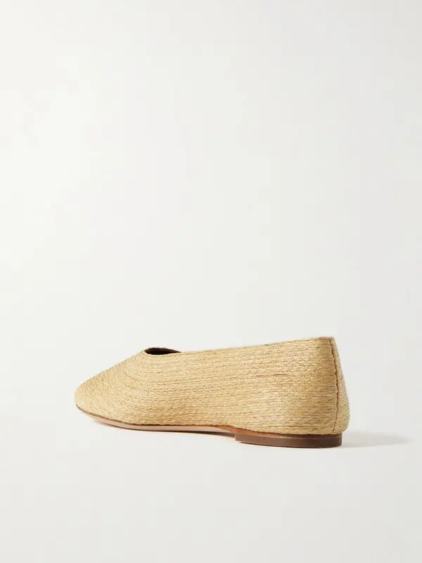 Staud Alba Raffia Ballet Flats