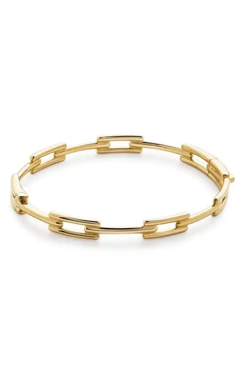 Monica Vinader Skinny Signature Link Bangle - 14kt Solid Gold