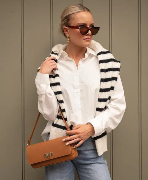 Gigi New York Audrey Shoulder Bag - Tan