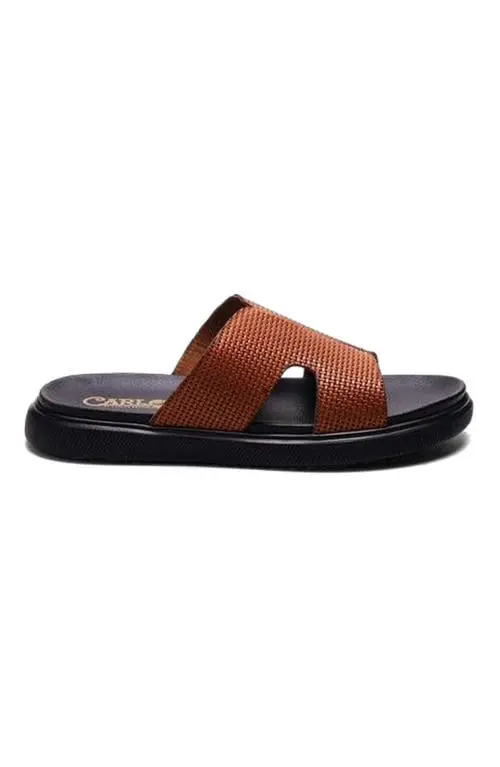 CARLOS BY CARLOS SANTANA Cosmic Slide Sandal - Tan Leather