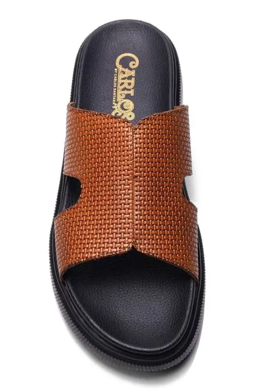 CARLOS BY CARLOS SANTANA Cosmic Slide Sandal - Tan Leather