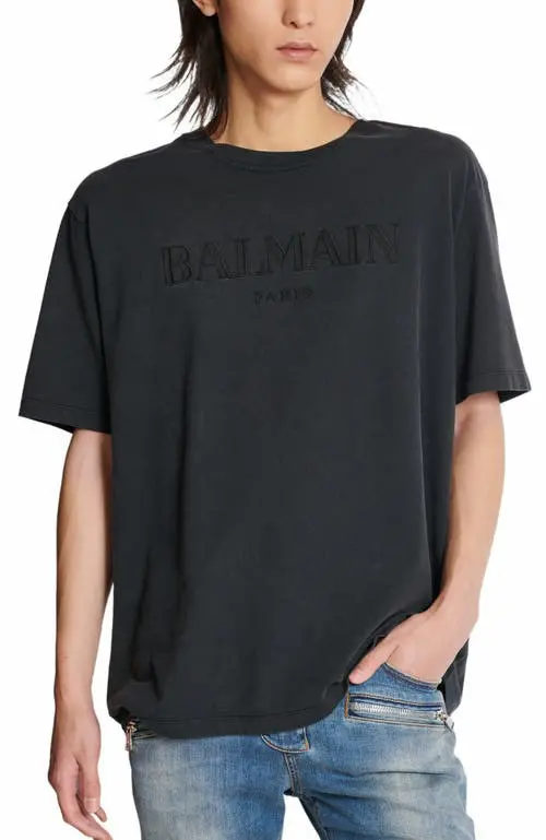 Balmain Vintage Embroidered T-shirt - Grey