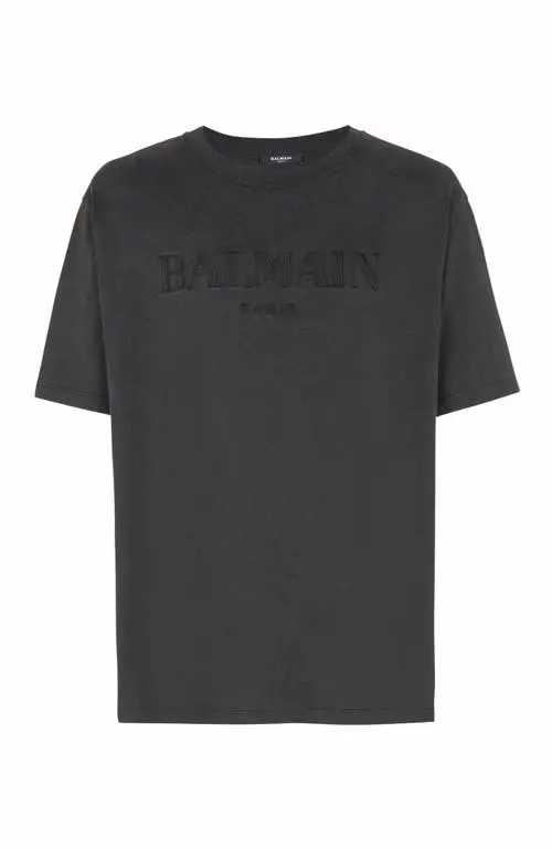 Balmain Vintage Embroidered T-shirt - Grey