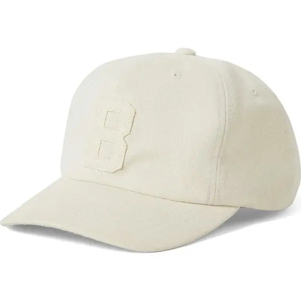 Brixton Big B Baseball Cap - Egret White Canvas